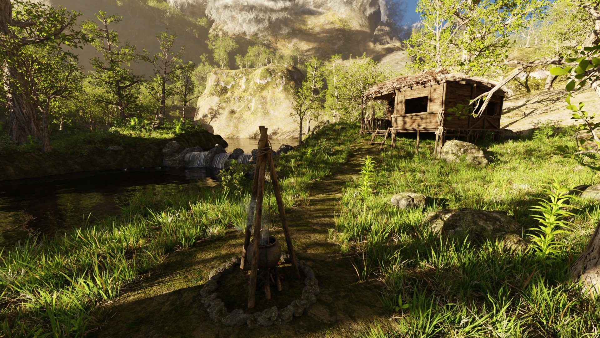 3D Forest Hut Scene Model - TurboSquid 1863651