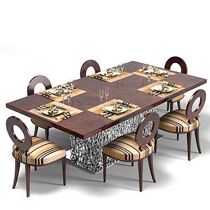 Download Free & Premium Luxury Dining Table 3D Models | TurboSquid