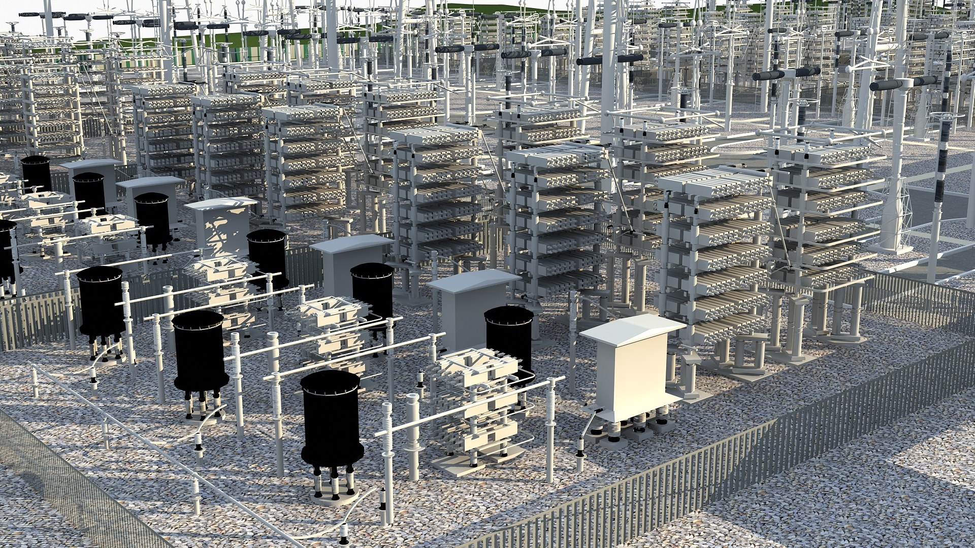 3D Electrical Substation Model - TurboSquid 2145029