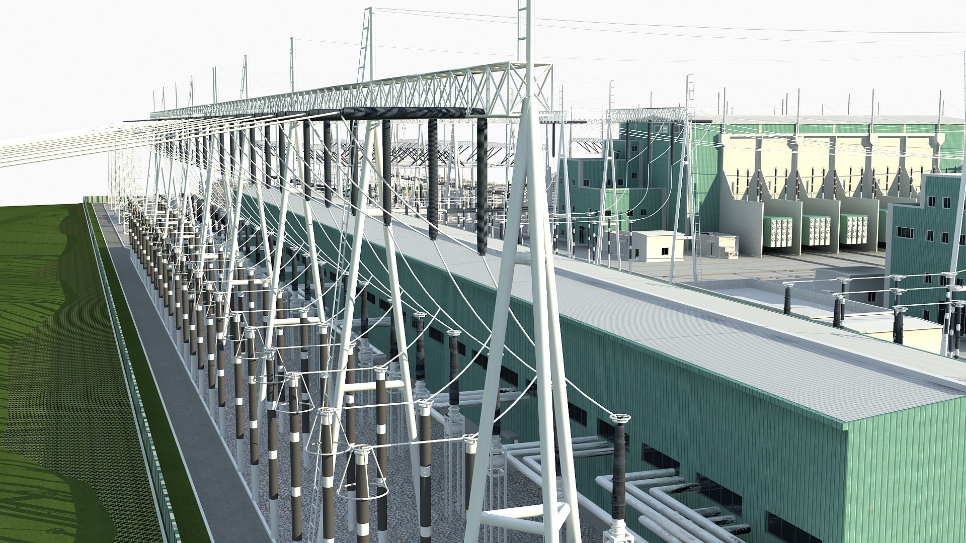 3D Electrical Substation Model - TurboSquid 2145029