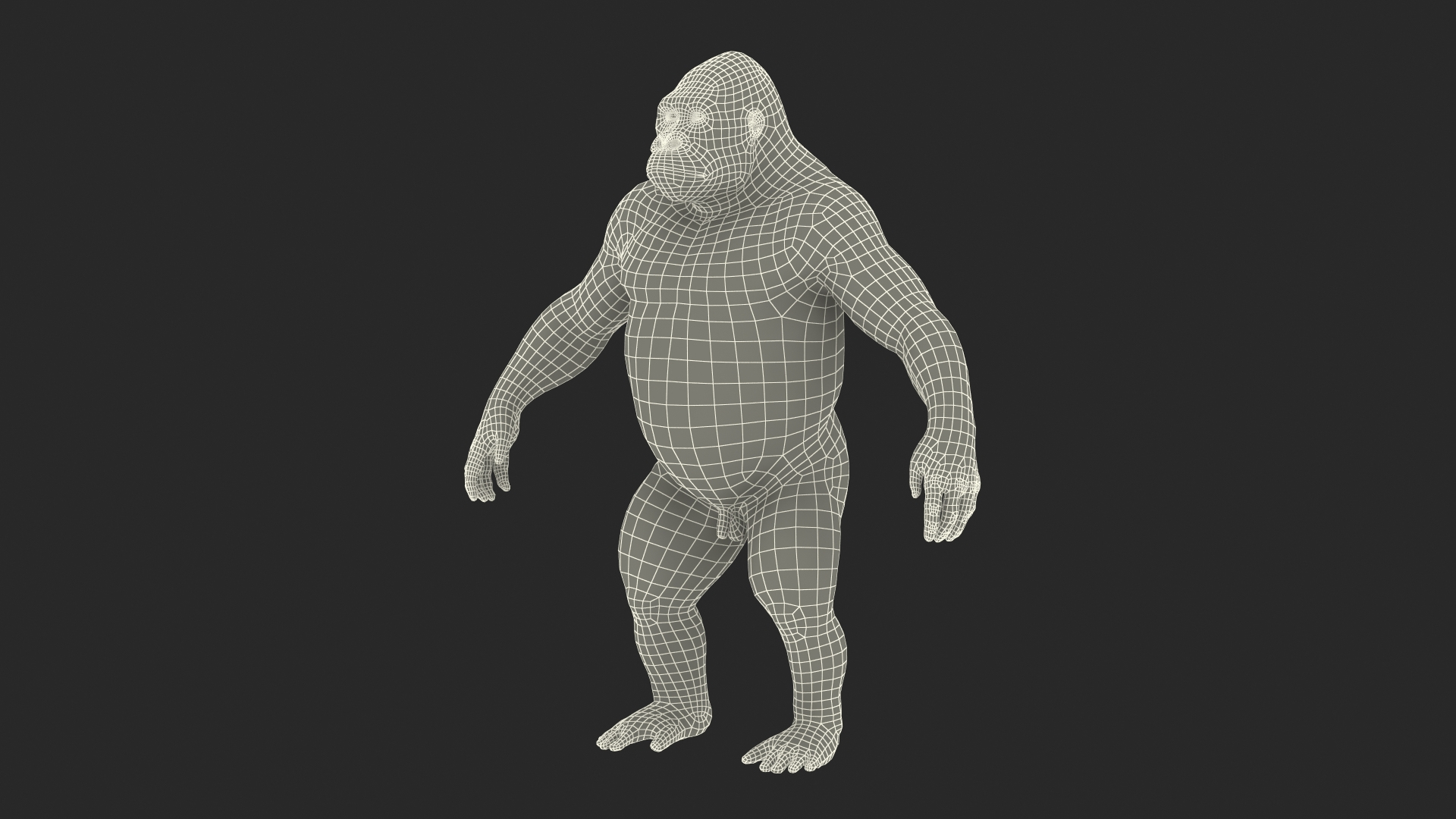 3D Gorilla Basic Pose - TurboSquid 2194805