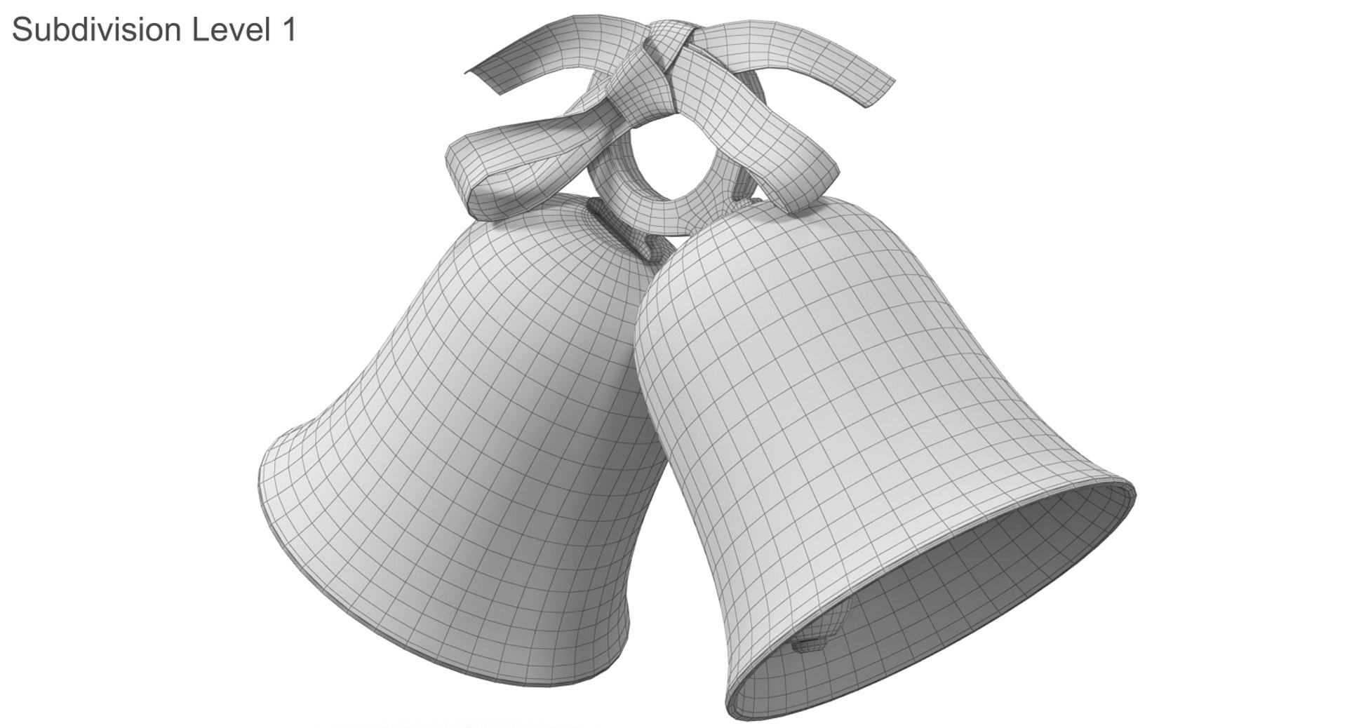 3d Christmas Bells 3 Model