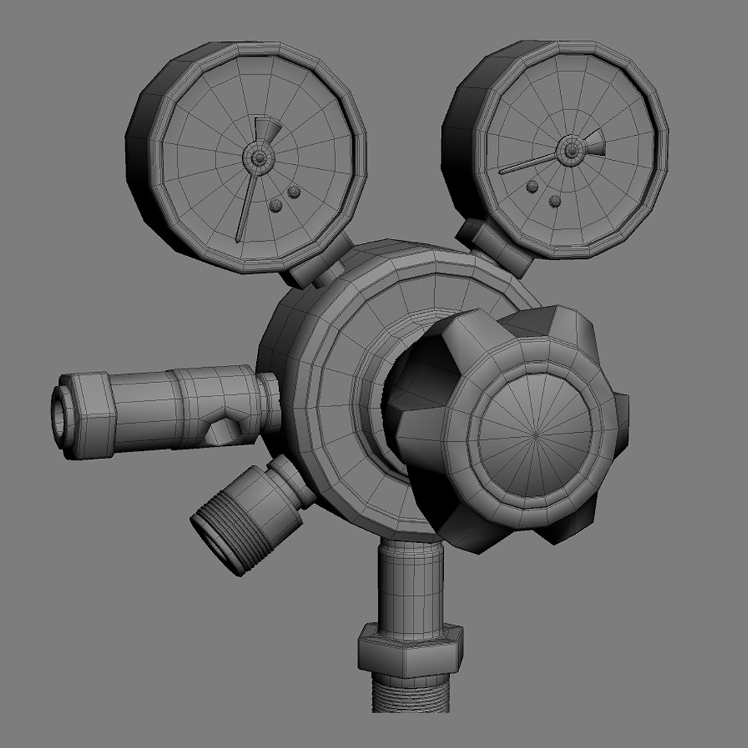 3d Model Gauge Pressure Gas
