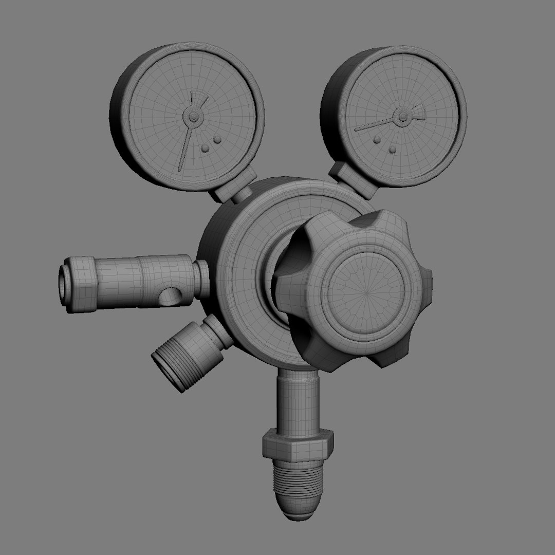 3d Model Gauge Pressure Gas