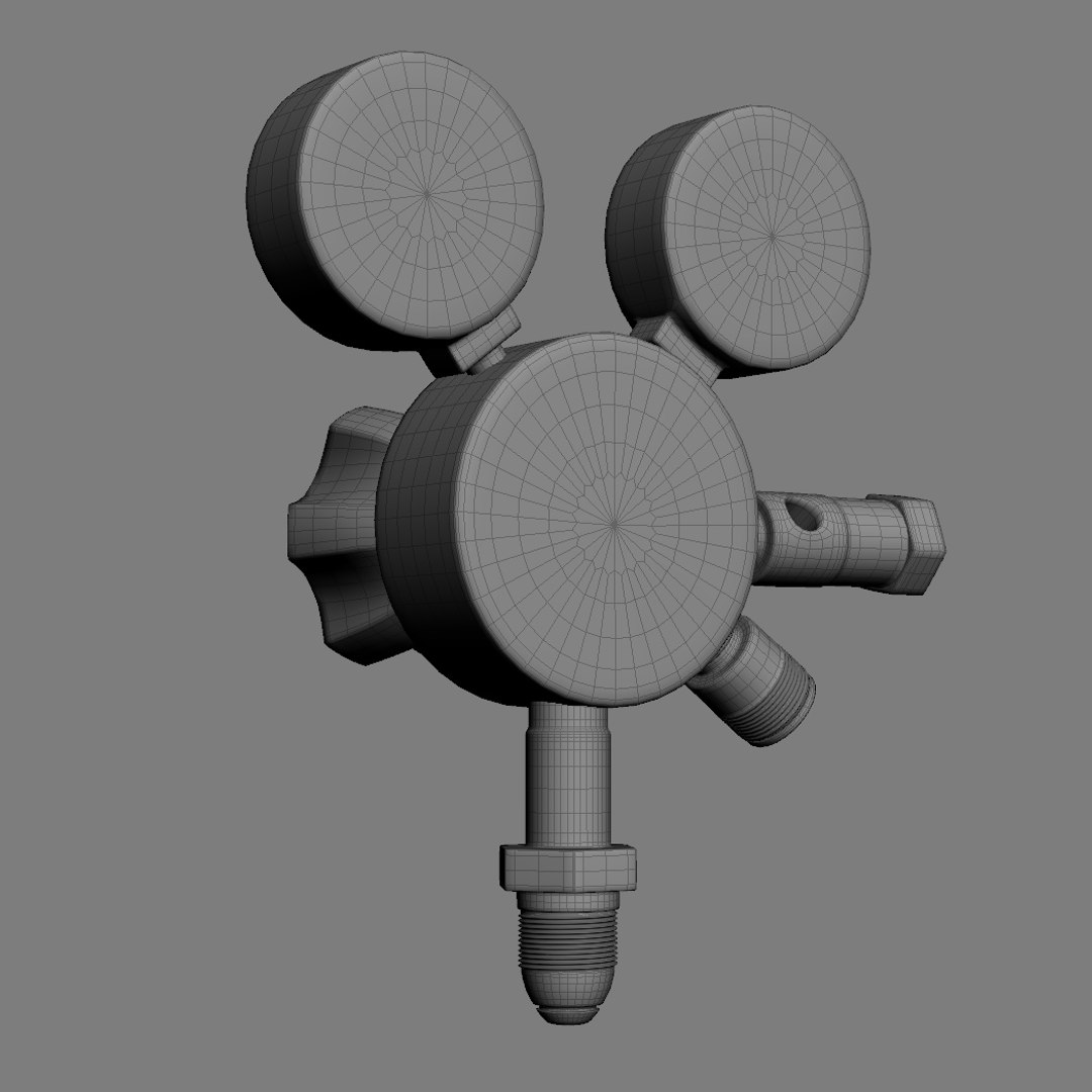 3d Model Gauge Pressure Gas