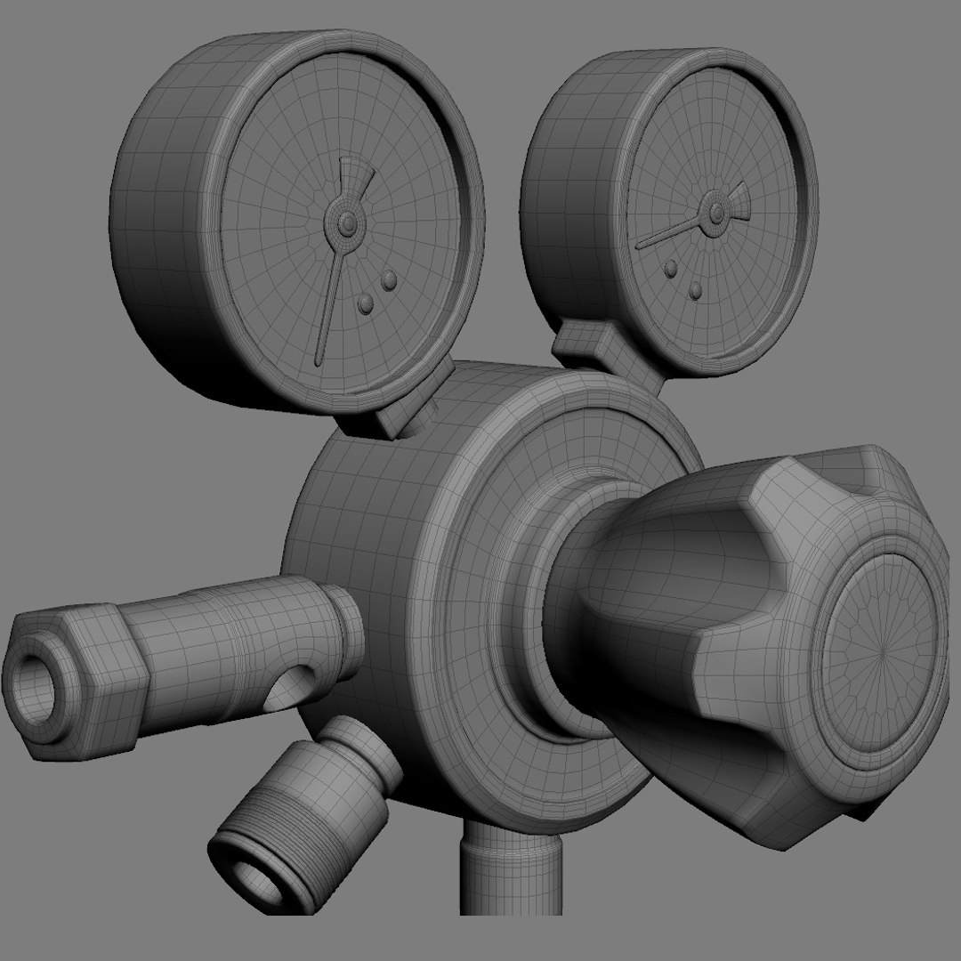 3d Model Gauge Pressure Gas