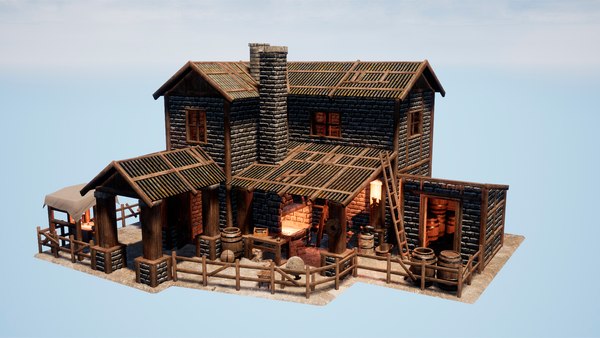 Medieval forge 3D - TurboSquid 1824120