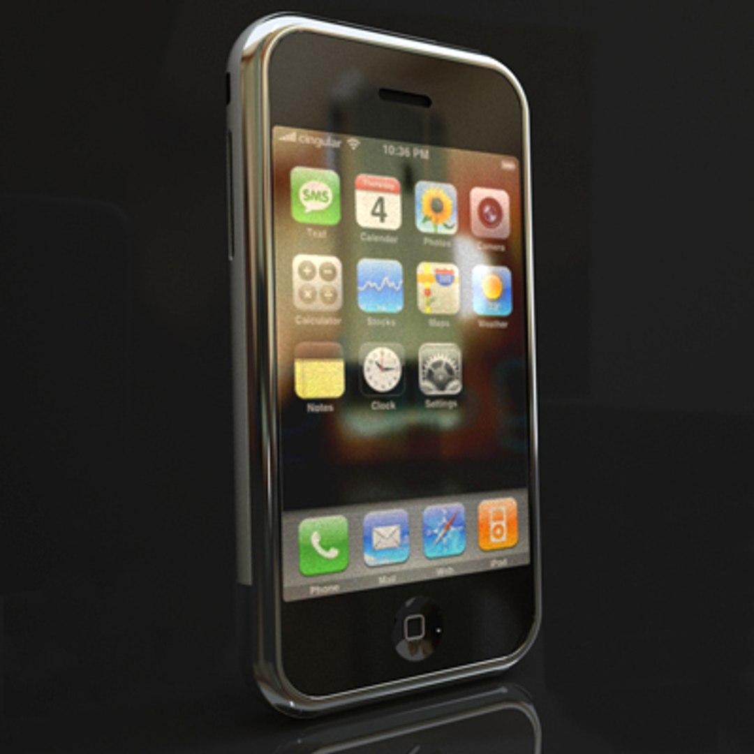 Apple Iphone Cellular Phone 3d Model