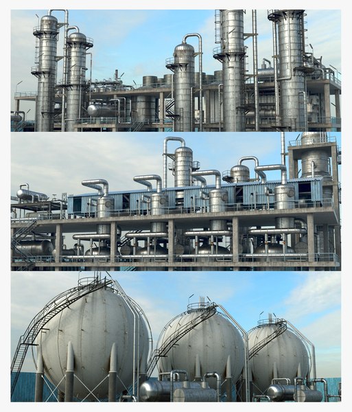 Petroleum Refinery 3D Models for Download | TurboSquid