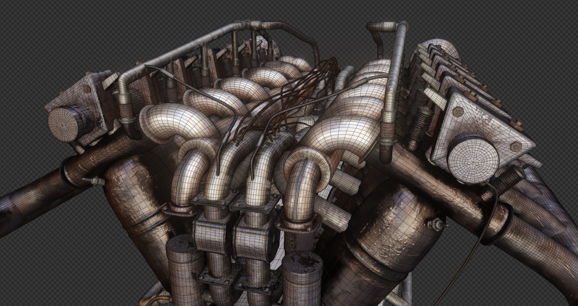 3D Aircraft Engine V-Type - TurboSquid 2056252