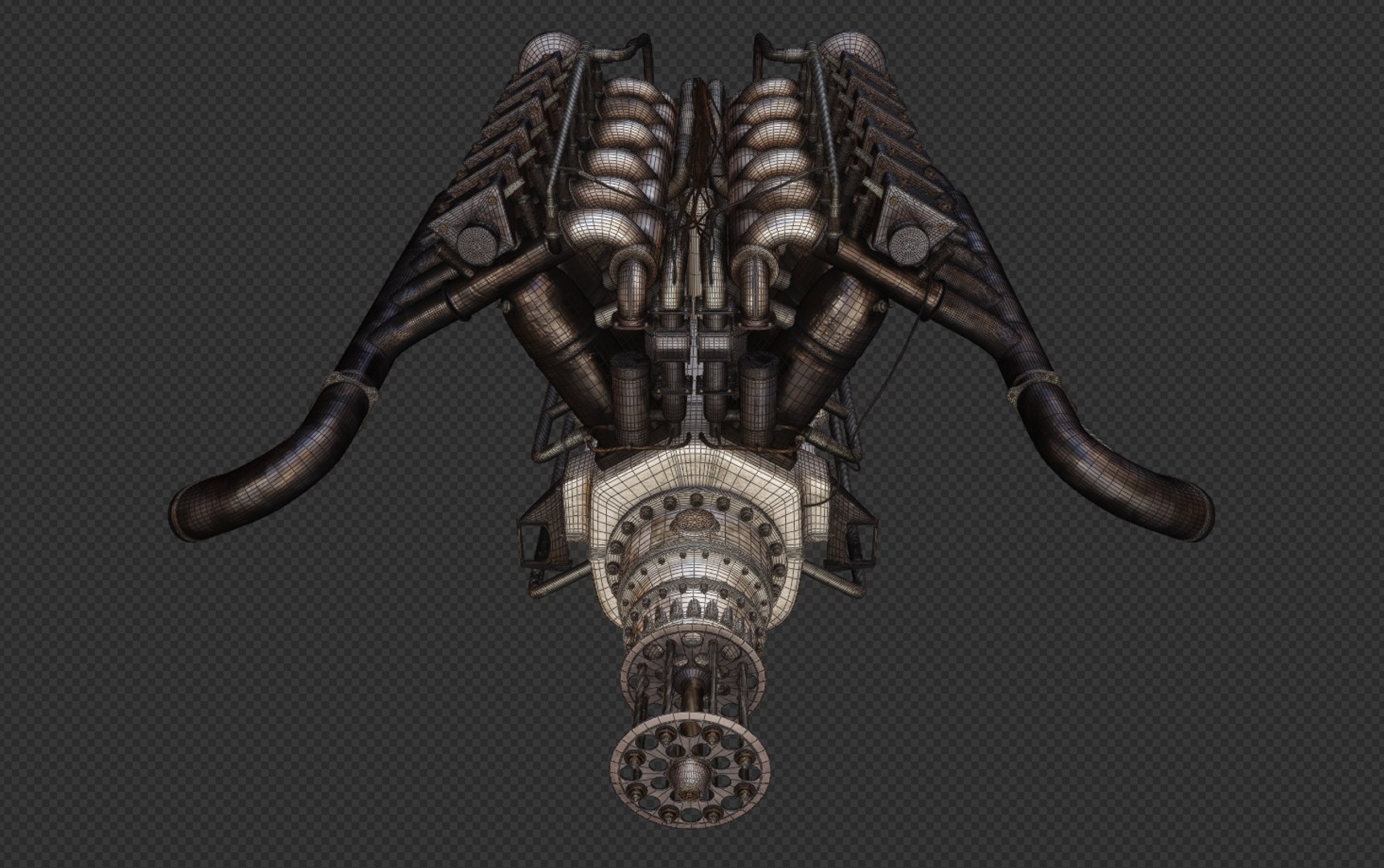 3D Aircraft Engine V-Type - TurboSquid 2056252