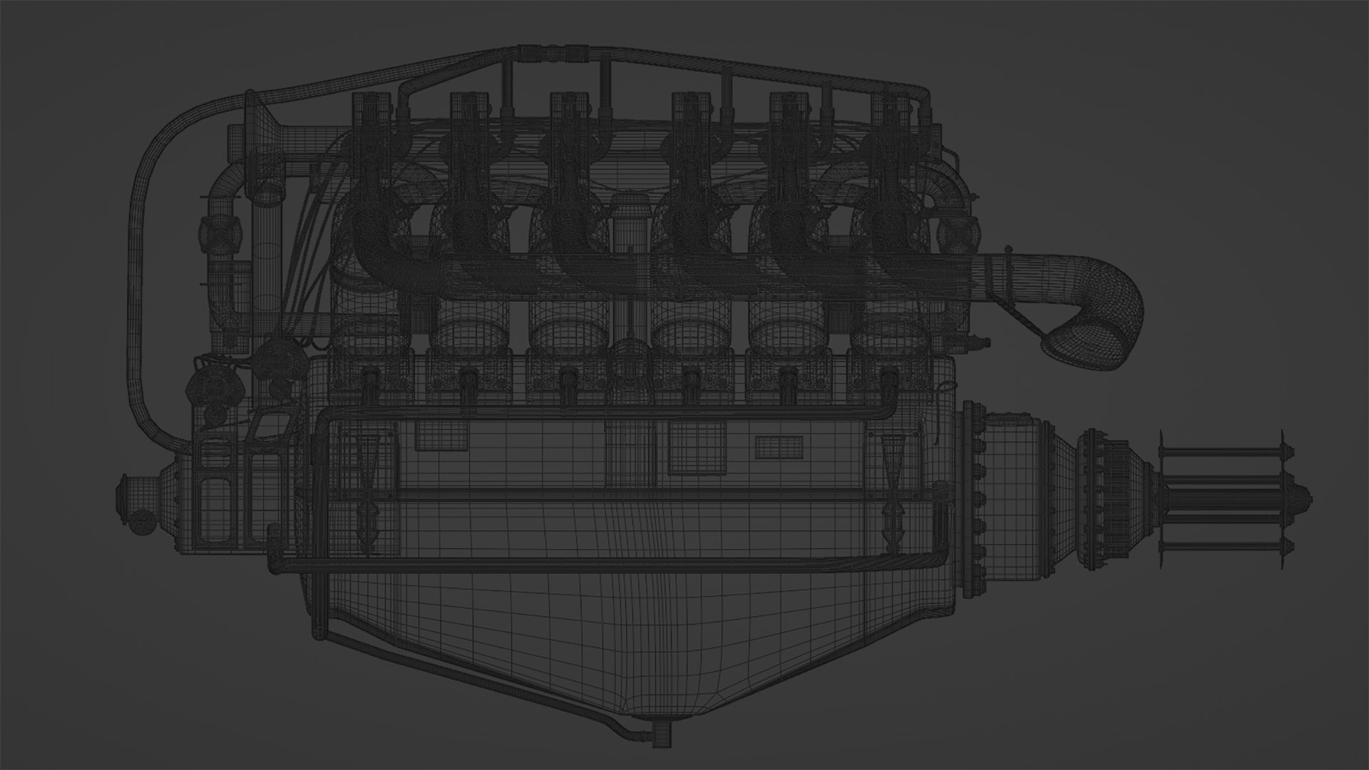 3D Aircraft Engine V-Type - TurboSquid 2056252