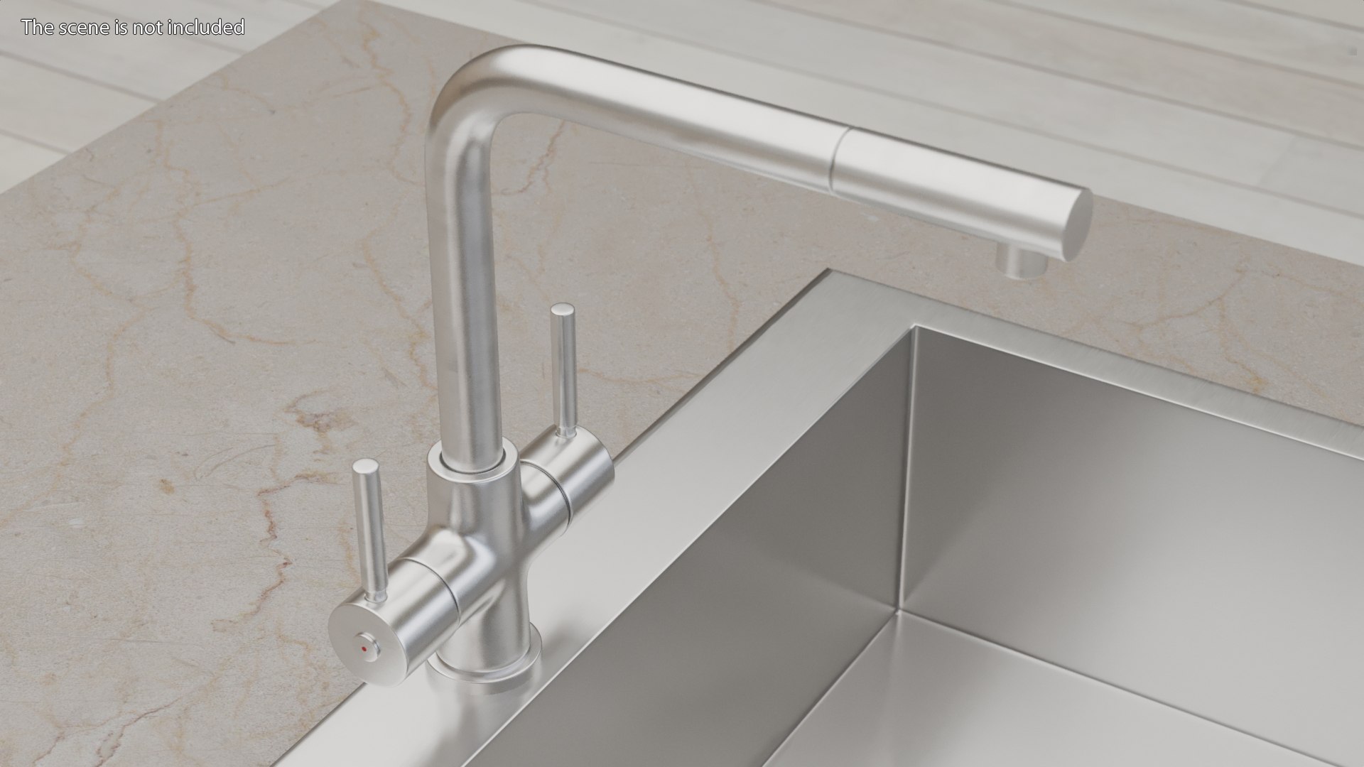 3D Angular Dual Lever Sink Mixer Tap - TurboSquid 1724216