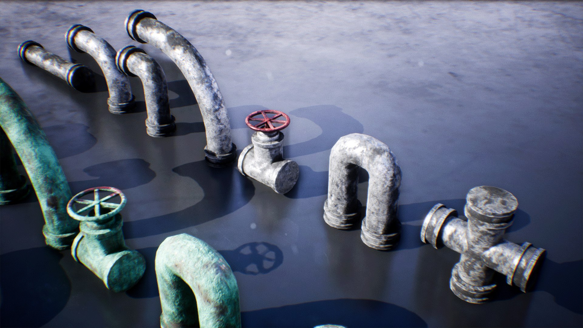 Industrial Pipes 140 Variations Model - TurboSquid 1984284