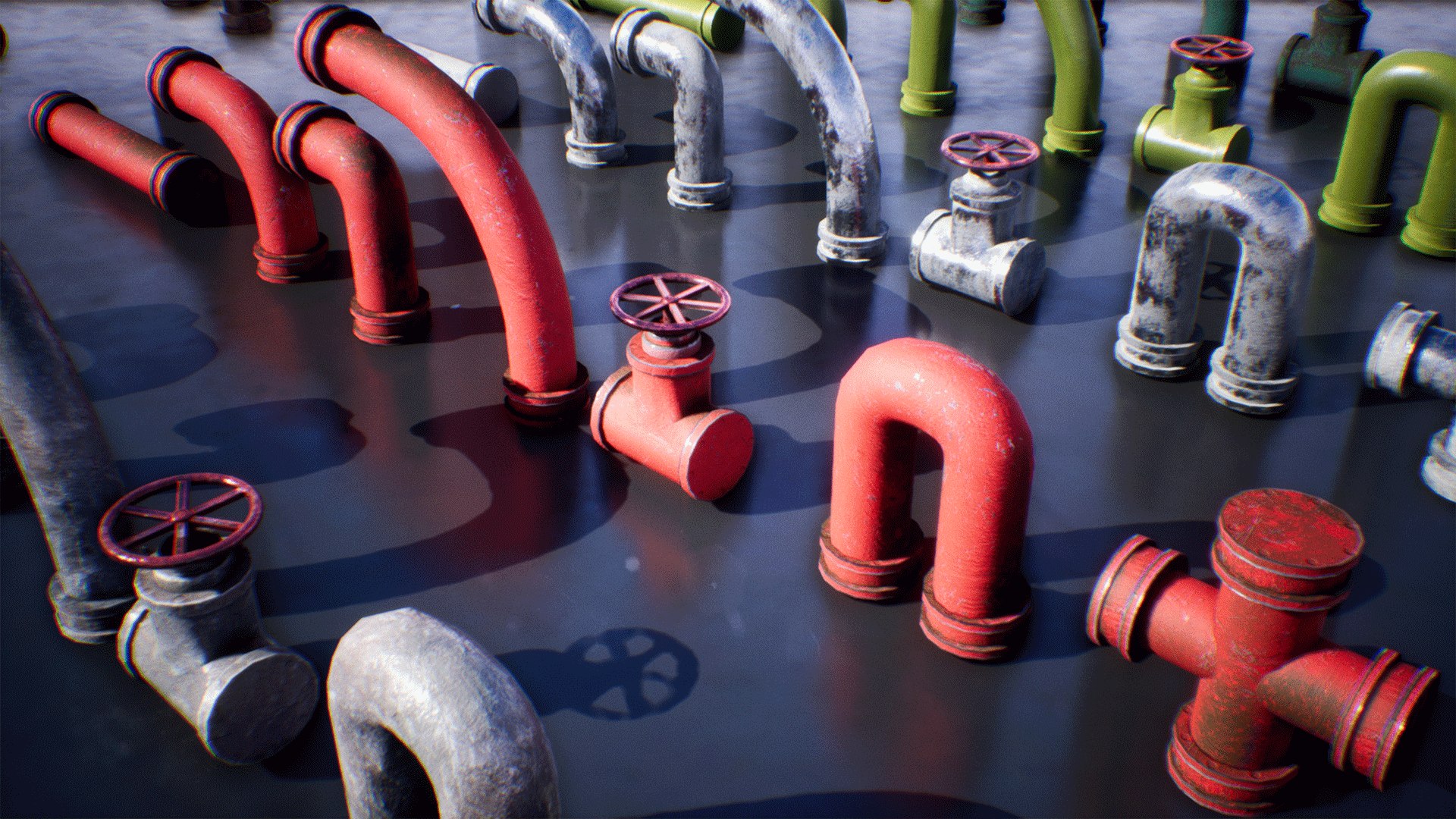 Industrial Pipes 140 Variations Model - TurboSquid 1984284