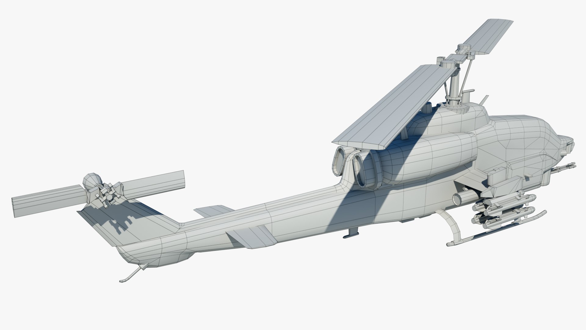 3D military helicopter bell ah-1 cobra model - TurboSquid 1283572