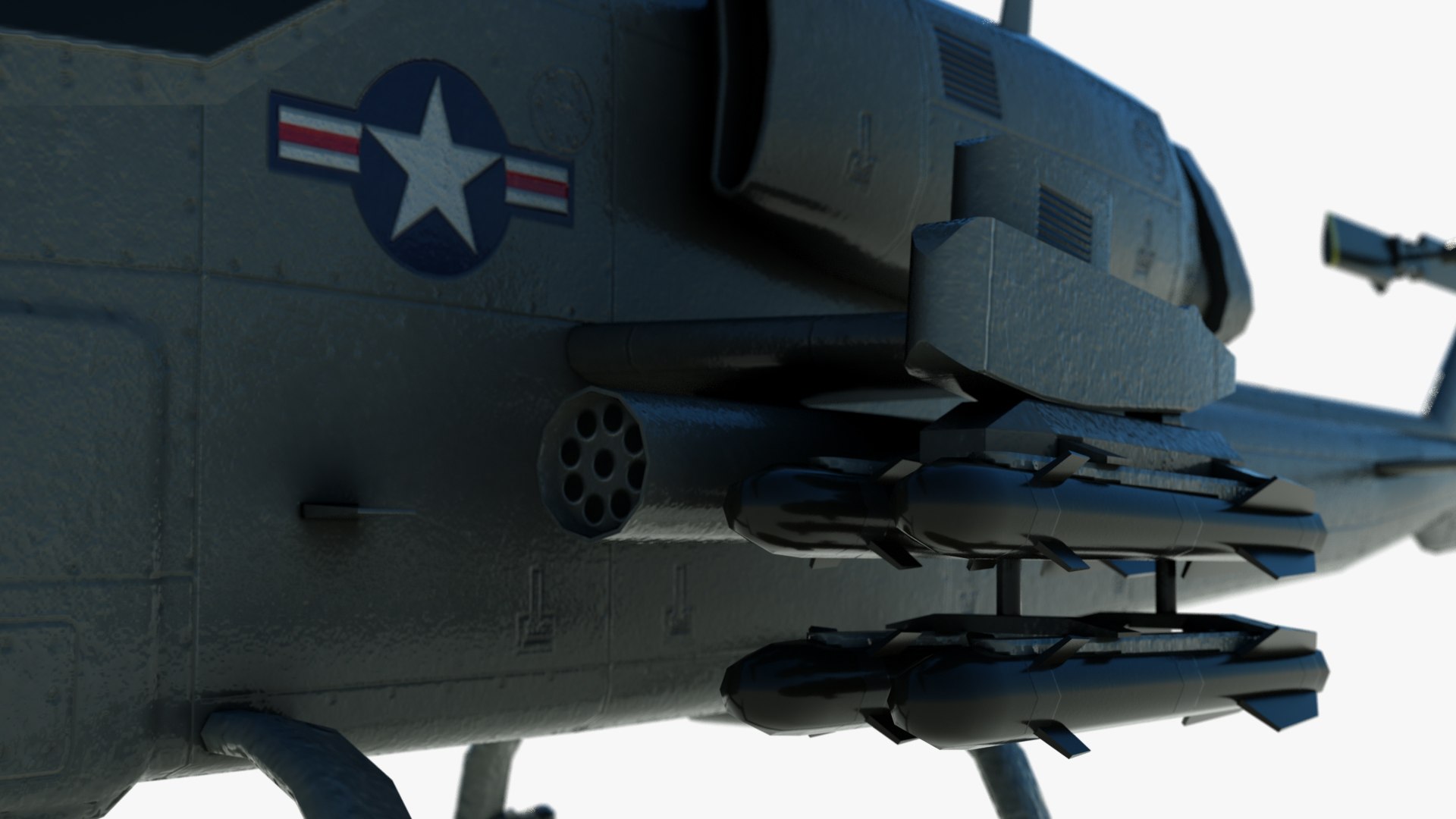 3D Military Helicopter Bell Ah-1 Cobra Model - TurboSquid 1283572