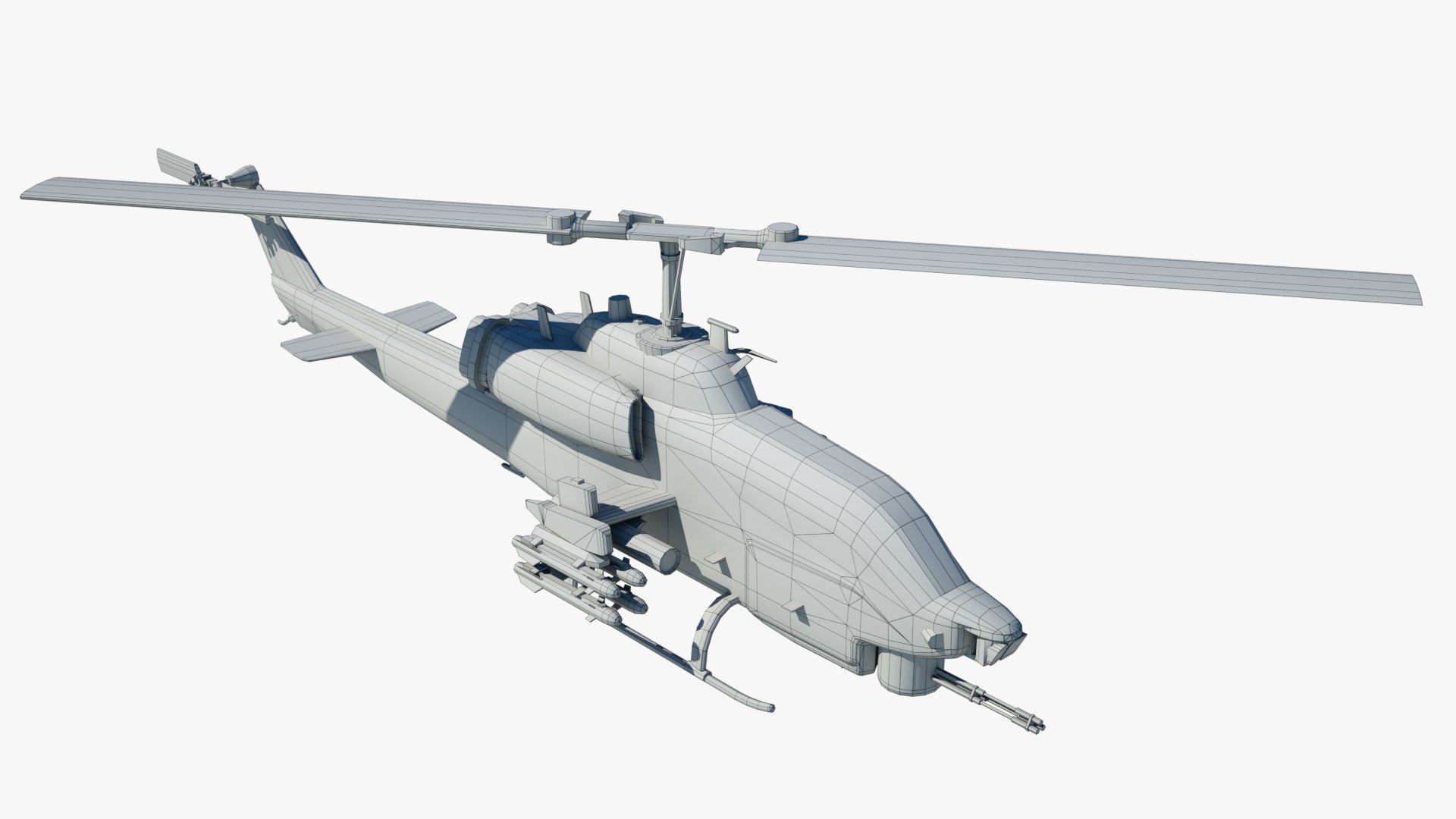 3D military helicopter bell ah-1 cobra model - TurboSquid 1283572