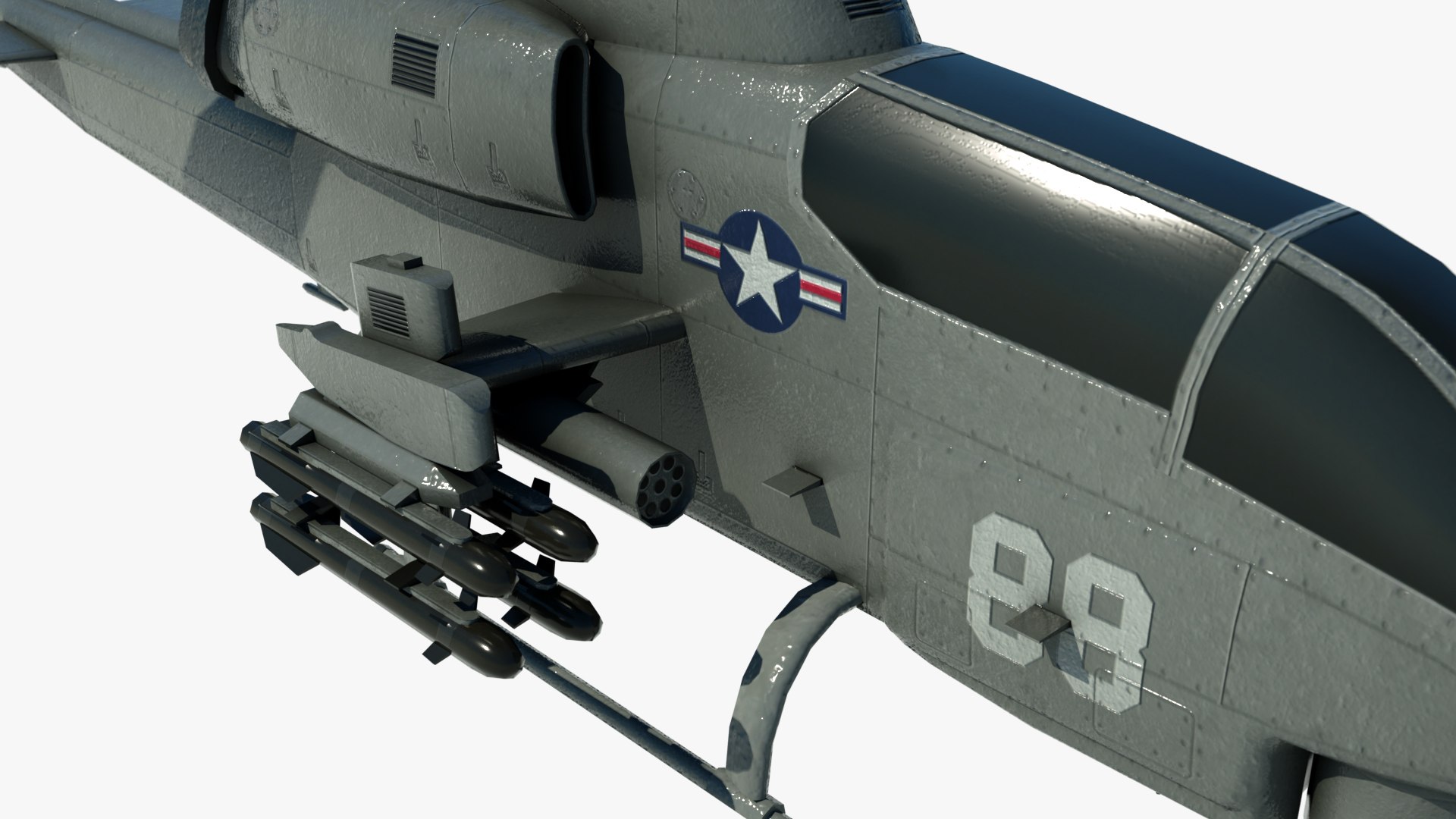 3D Military Helicopter Bell Ah-1 Cobra Model - TurboSquid 1283572