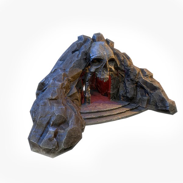 skull cave entrance 3d model