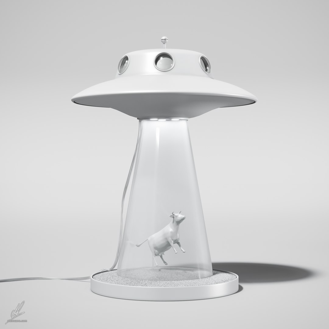3D Model Alien Abduction Lamp - TurboSquid 1961993