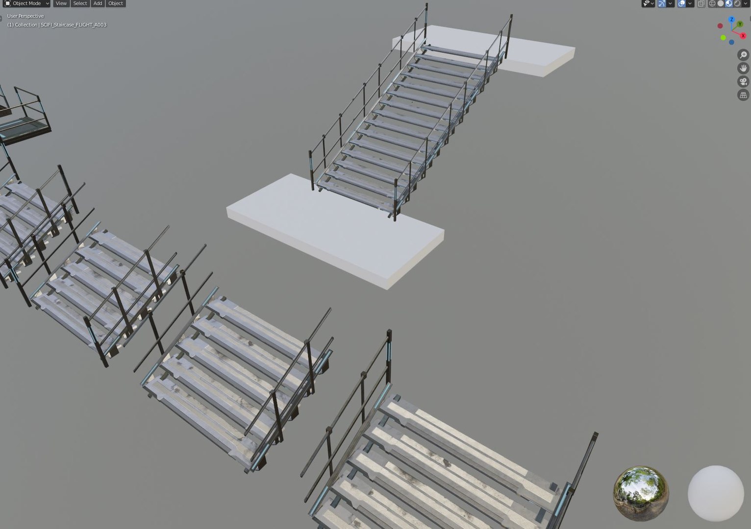 Scifi Modular Stairs 3D Model - TurboSquid 2105332
