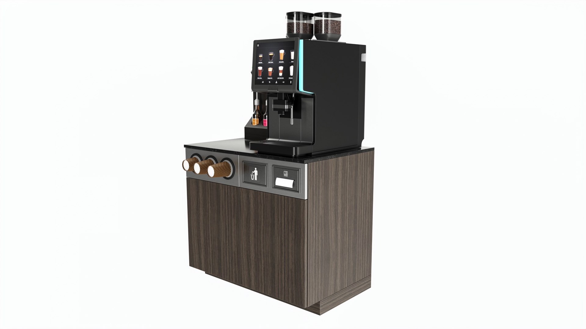 Coffee Station Bar Cabinet Furniture Commercial Industrial 02 Model ...