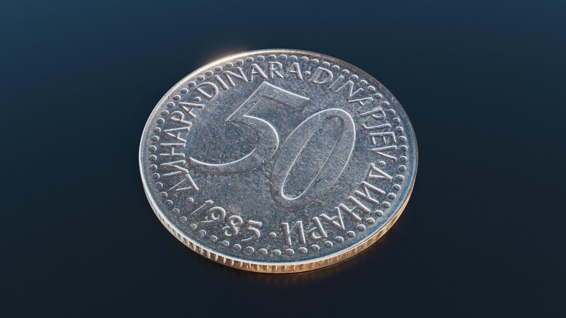 3D Yugoslavian 50 Dinara Coin - TurboSquid 2396923