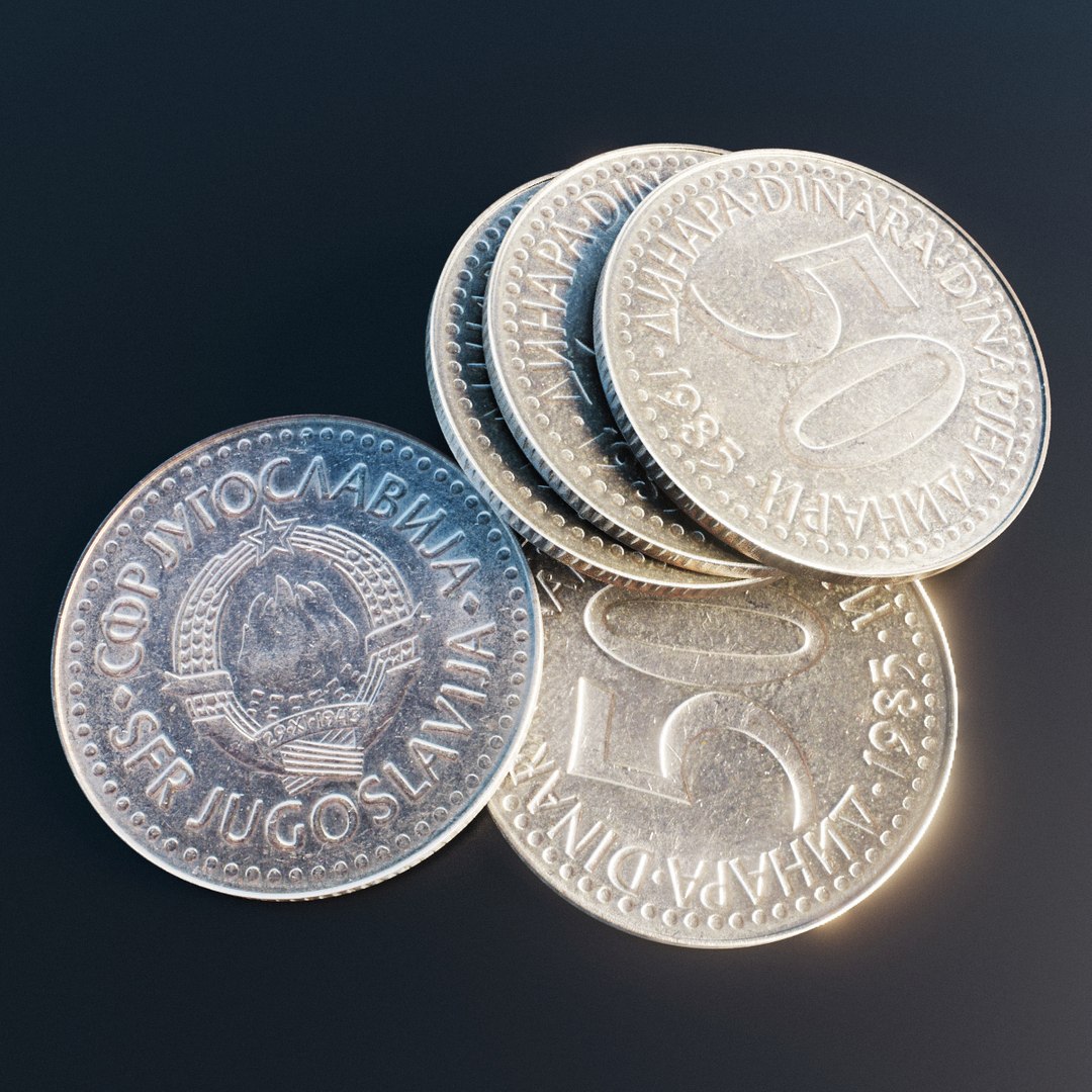 3D Yugoslavian 50 Dinara Coin - TurboSquid 2396923