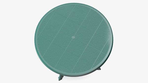 3D Green Plastic Table With Chairs - TurboSquid 1843174