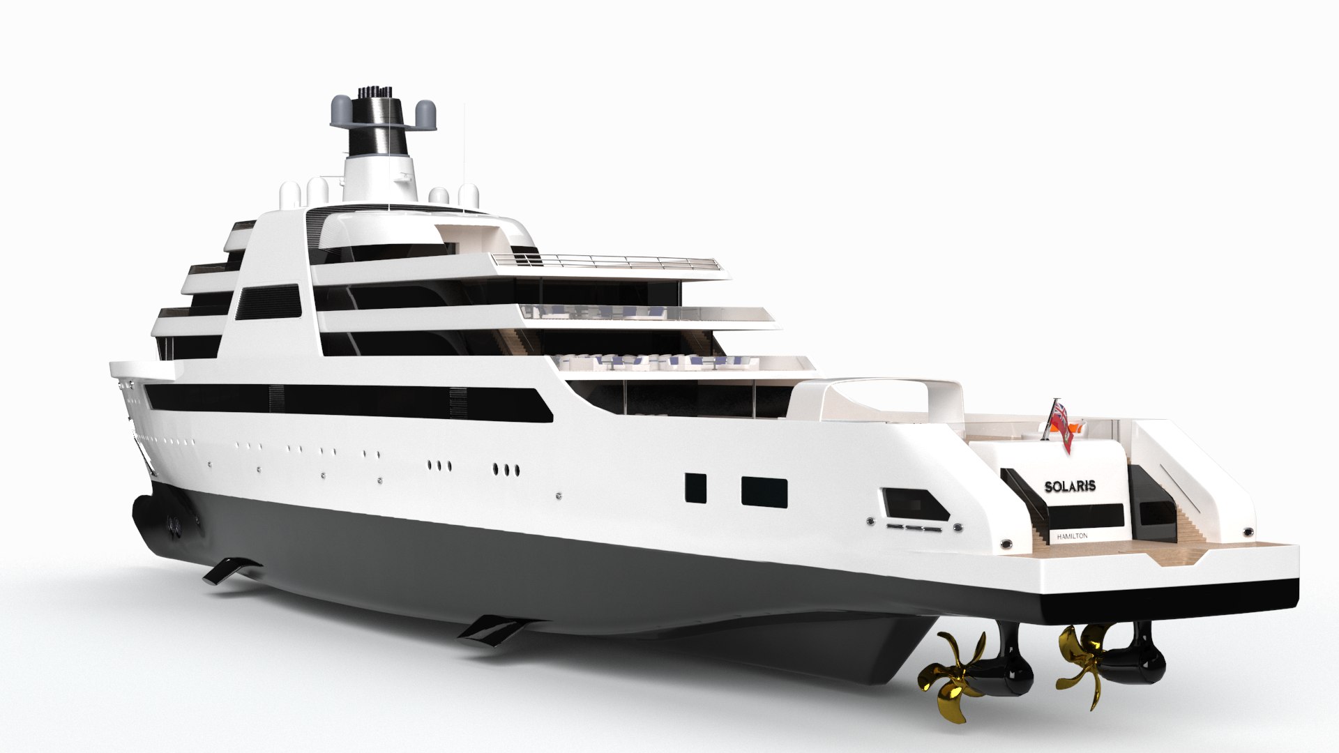 3D Solaris Explorer Yacht Night Scene - TurboSquid 2203926