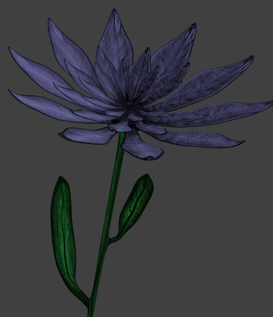 3d Dark Flower Model
