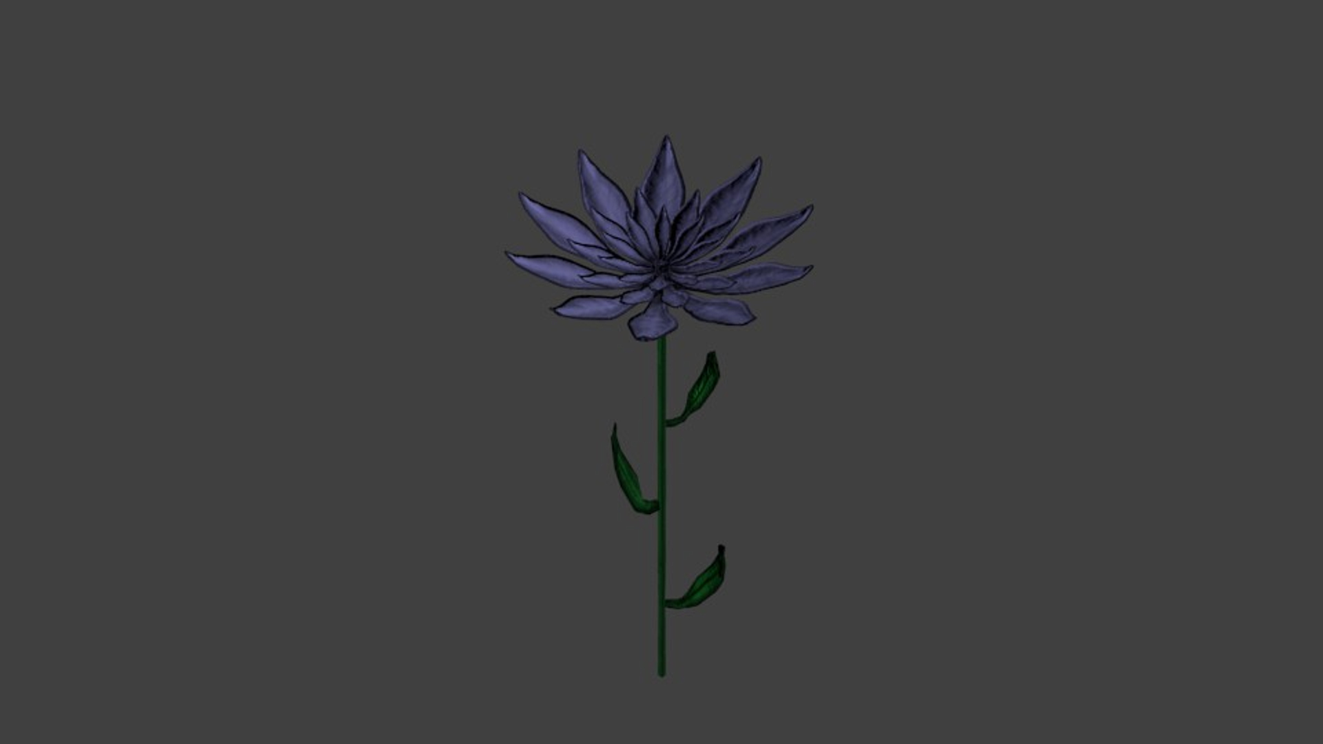 3d Dark Flower Model