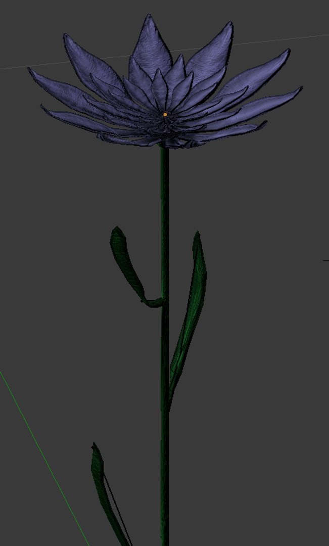 3d Dark Flower Model