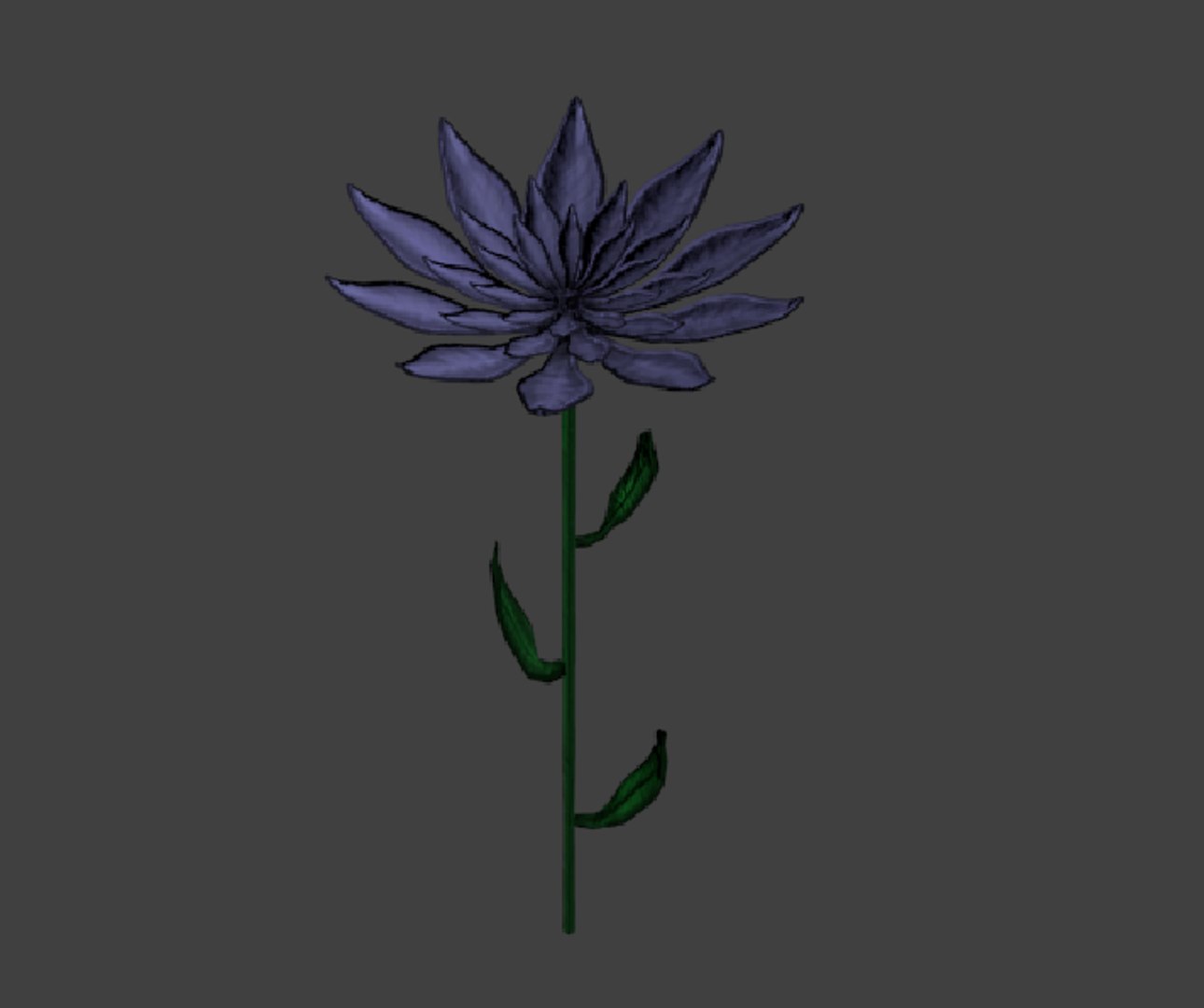 3d Dark Flower Model