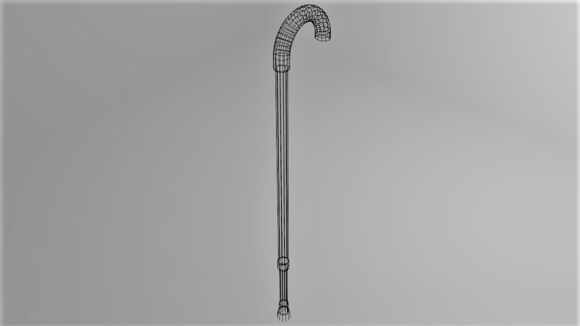3D Model Crook Walking Cane - TurboSquid 1590189