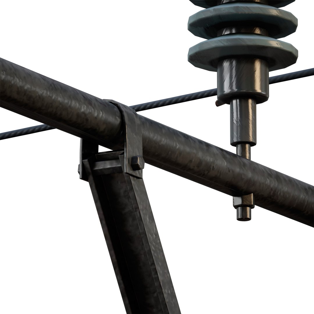 Wood Power Line Pole 3D - TurboSquid 1944334