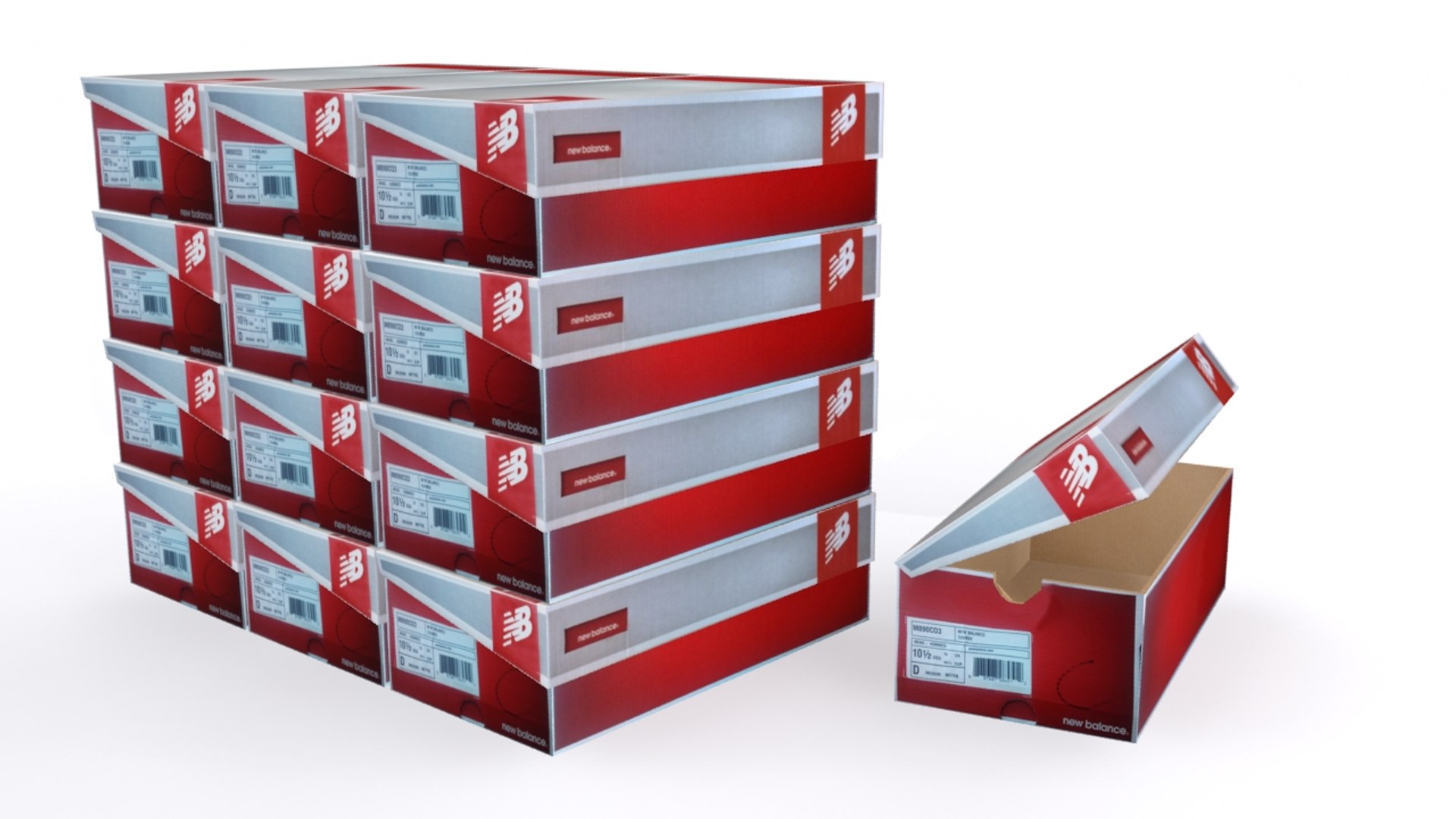 3d New Shoe Box 3 Model