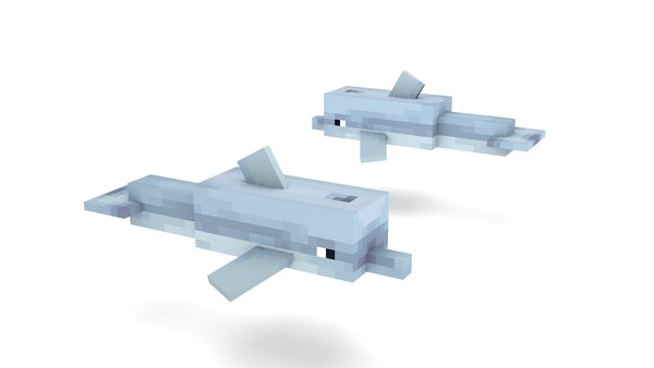 modelo 3d Delfín de Minecraft - TurboSquid 2347414