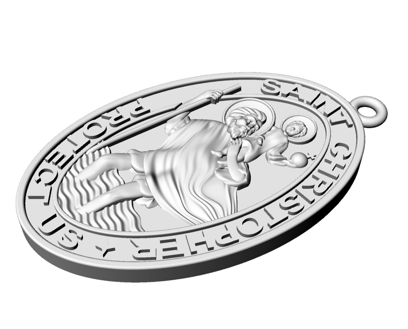 3D Christopher Pendant Model - TurboSquid 1541477