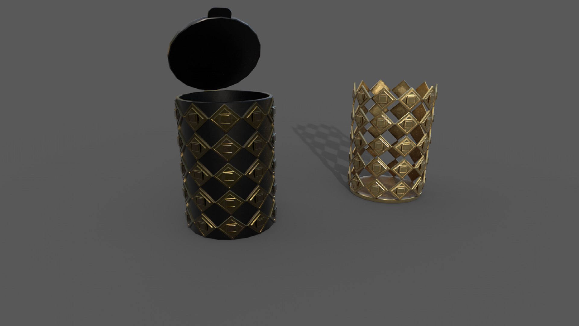 Bin Low-poly 3D Model Low-poly 3D Model Model - TurboSquid 1822292