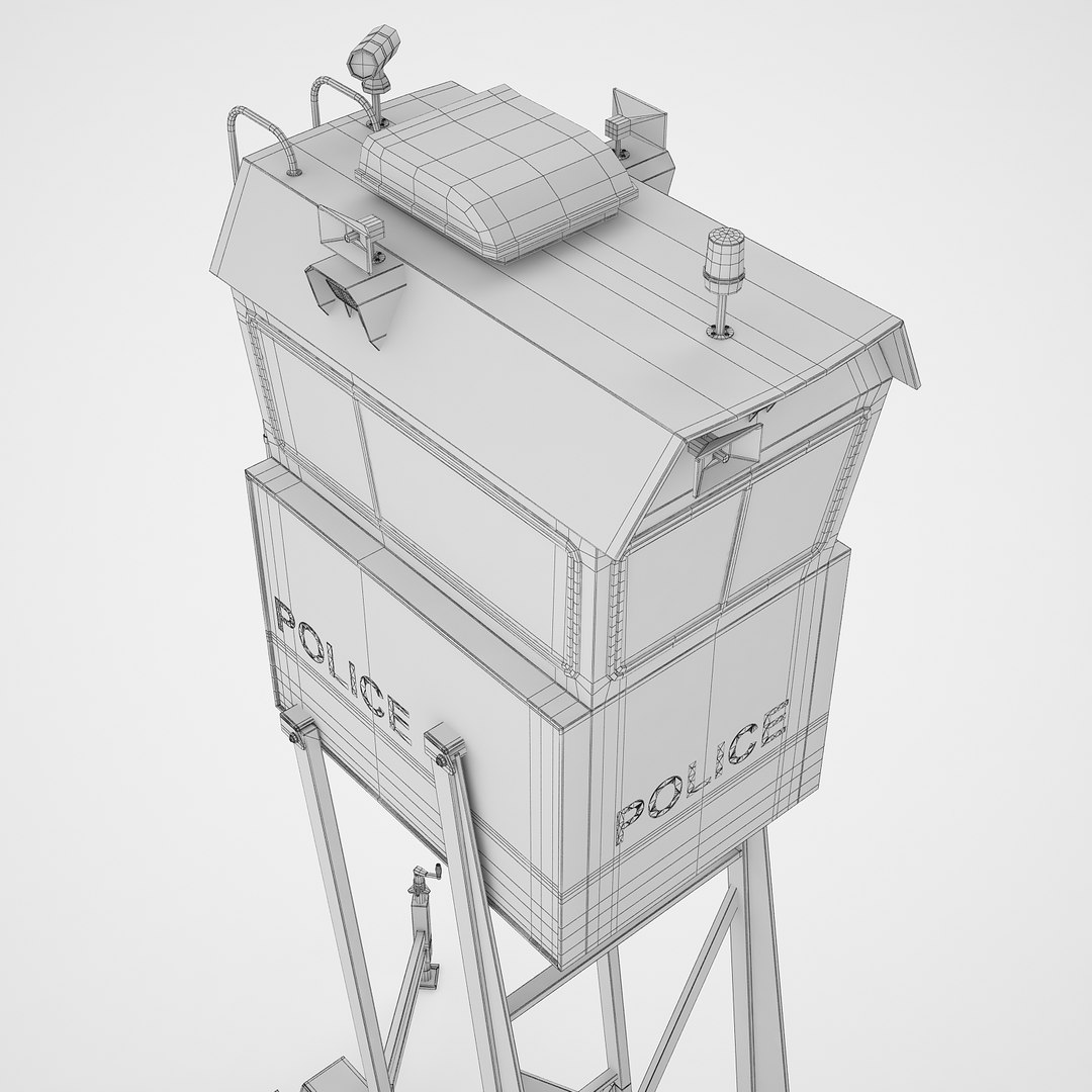 3d max police tower