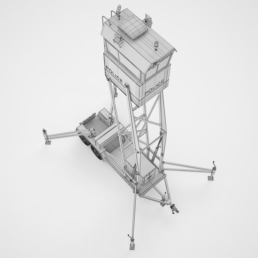 3d max police tower
