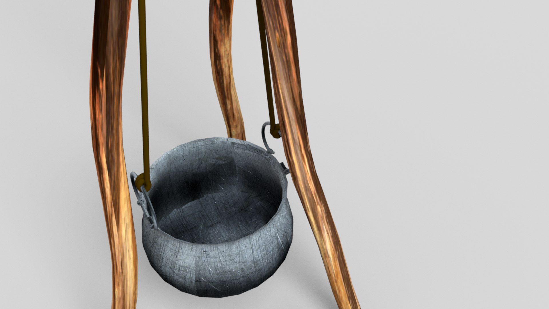 3D tripod cooking pot medieval - TurboSquid 1527514