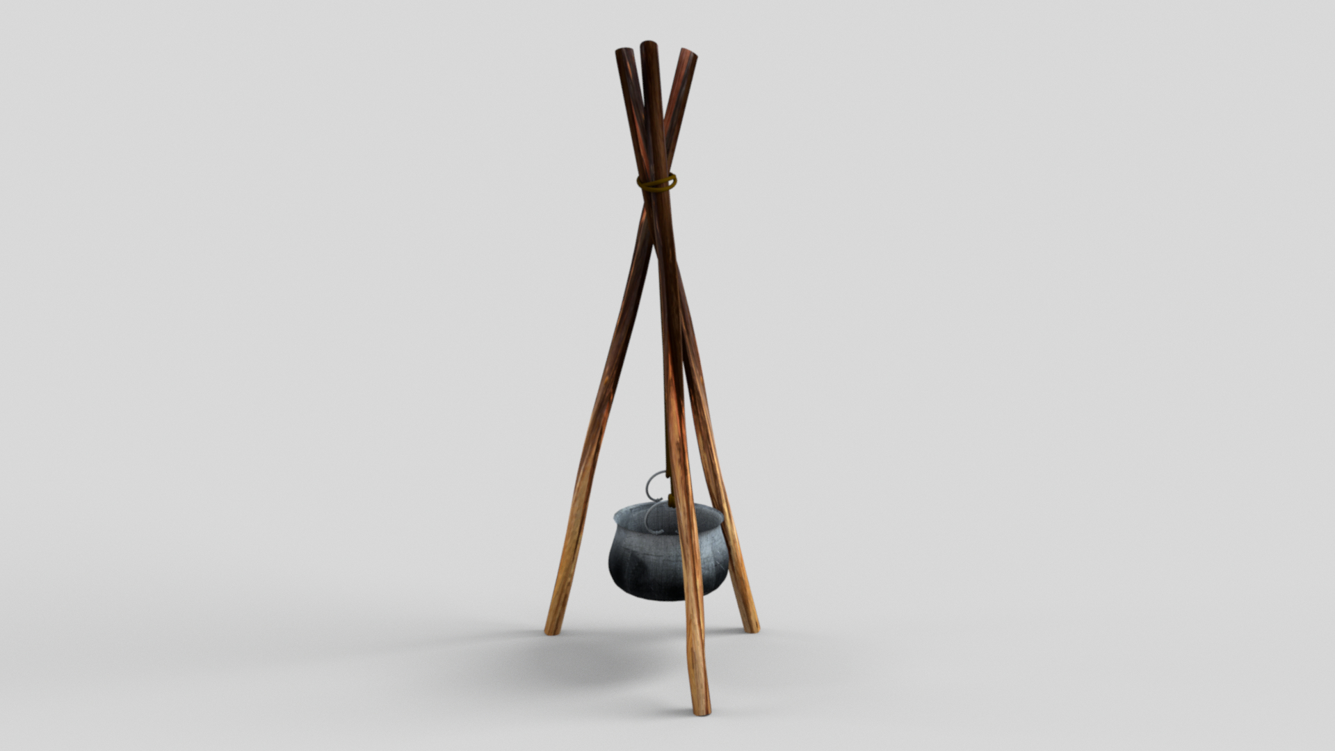 3D tripod cooking pot medieval - TurboSquid 1527514