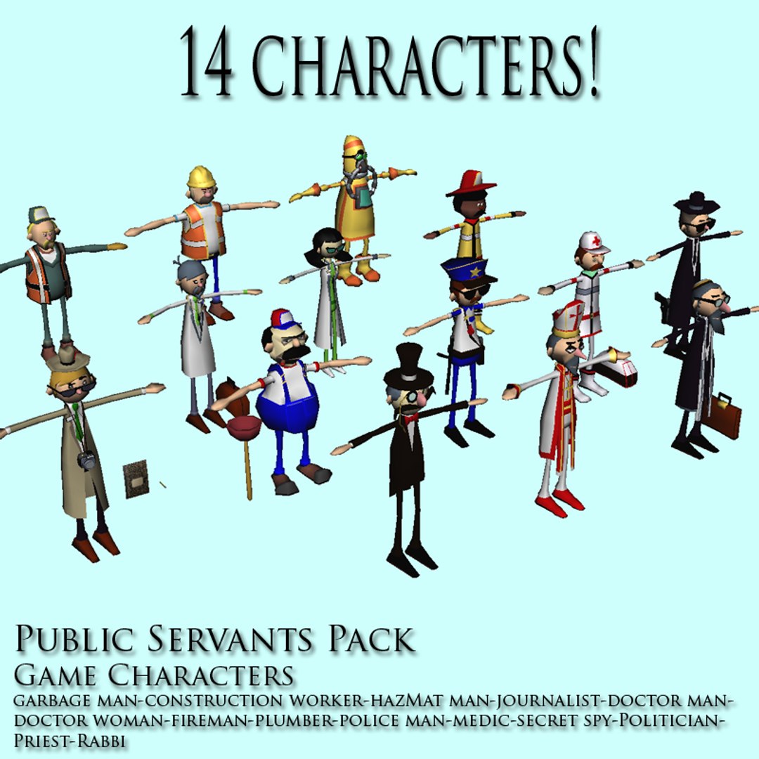 3d Civil Servants Model