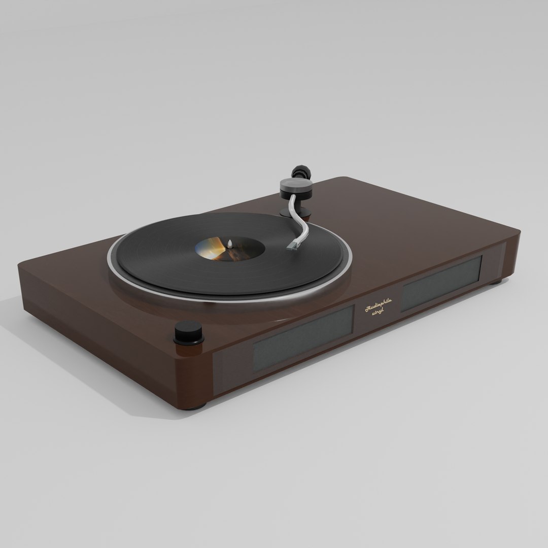 Vintage Turntable Vinyl Record Player 3D Model - TurboSquid 2218700