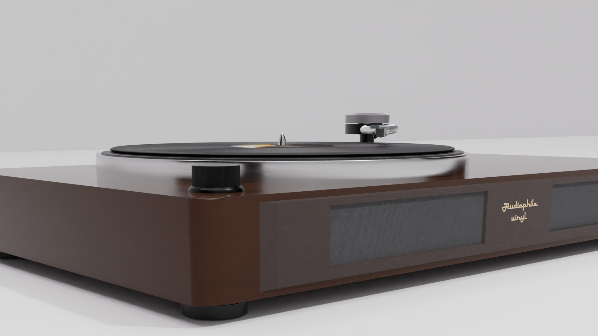 Vintage Turntable Vinyl Record Player 3D Model - TurboSquid 2218700