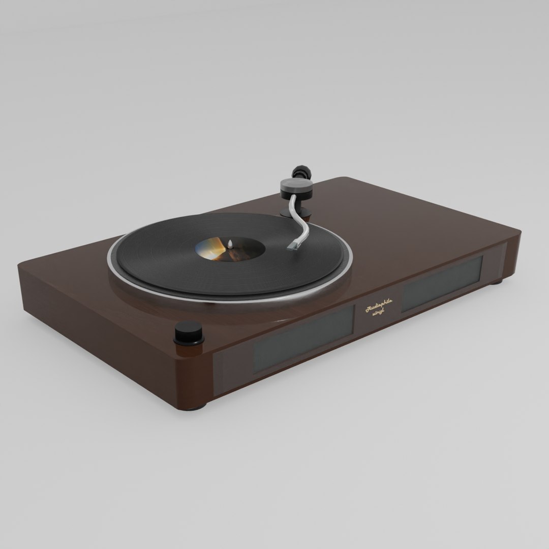 Vintage Turntable Vinyl Record Player 3D Model - TurboSquid 2218700