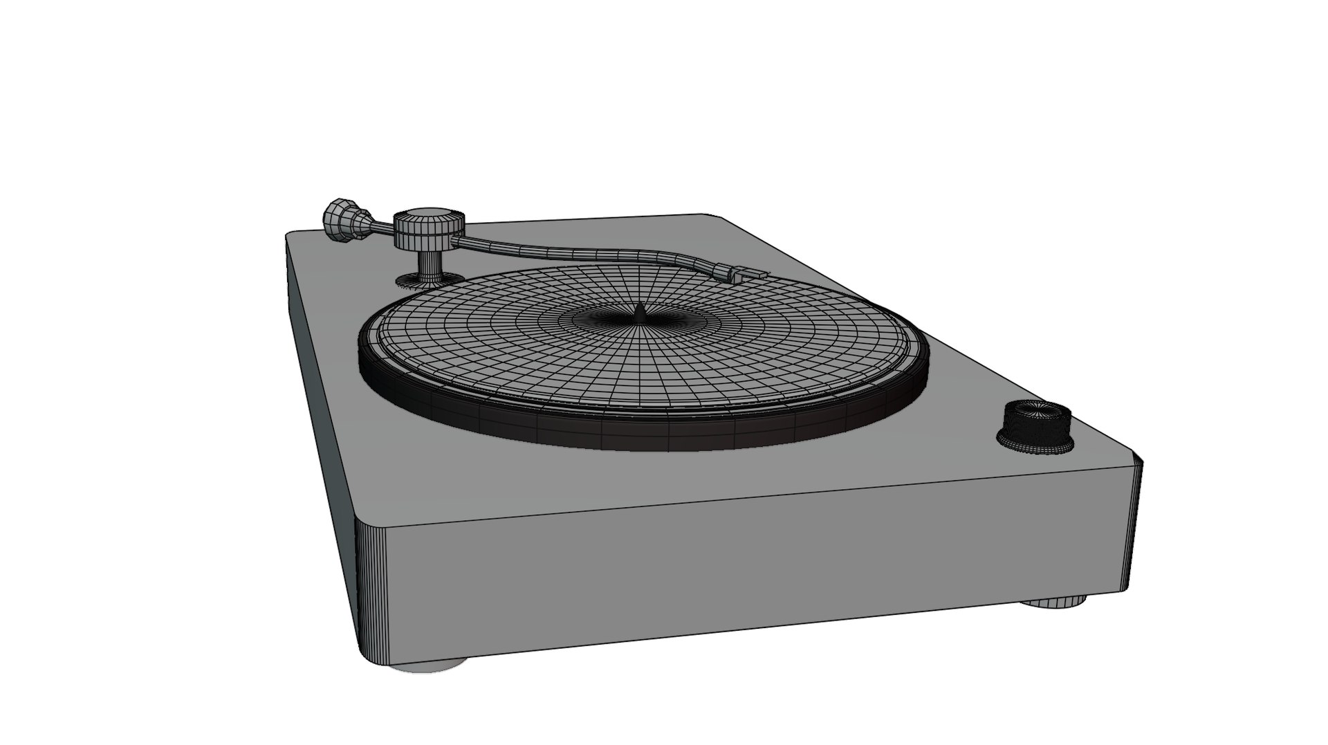 Vintage Turntable Vinyl Record Player 3D Model - TurboSquid 2218700